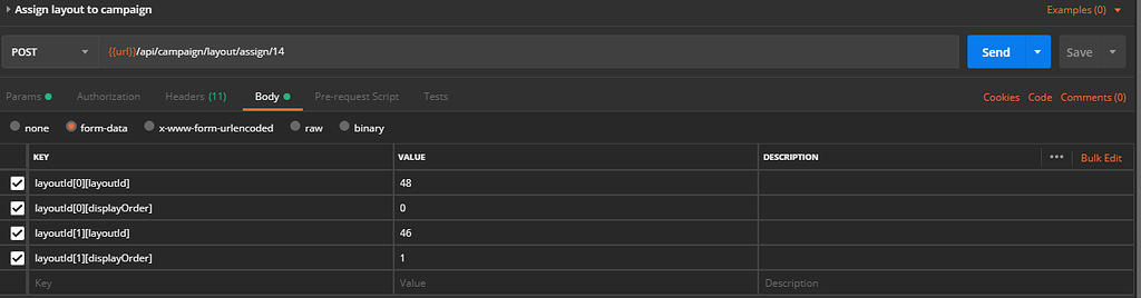 API : Assigning layouts to campaign - Developer Experience - Xibo Community