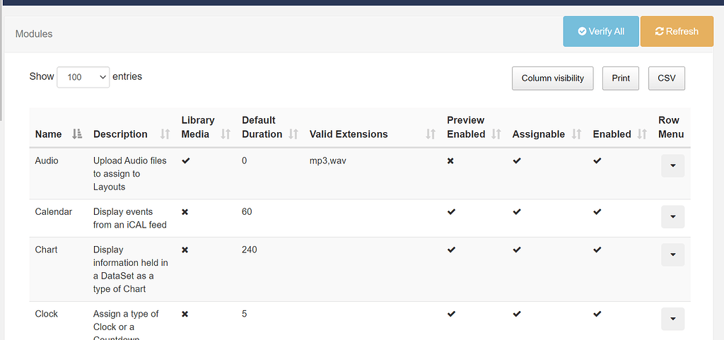 Install module button - CMS Features and Functionality - Xibo Community