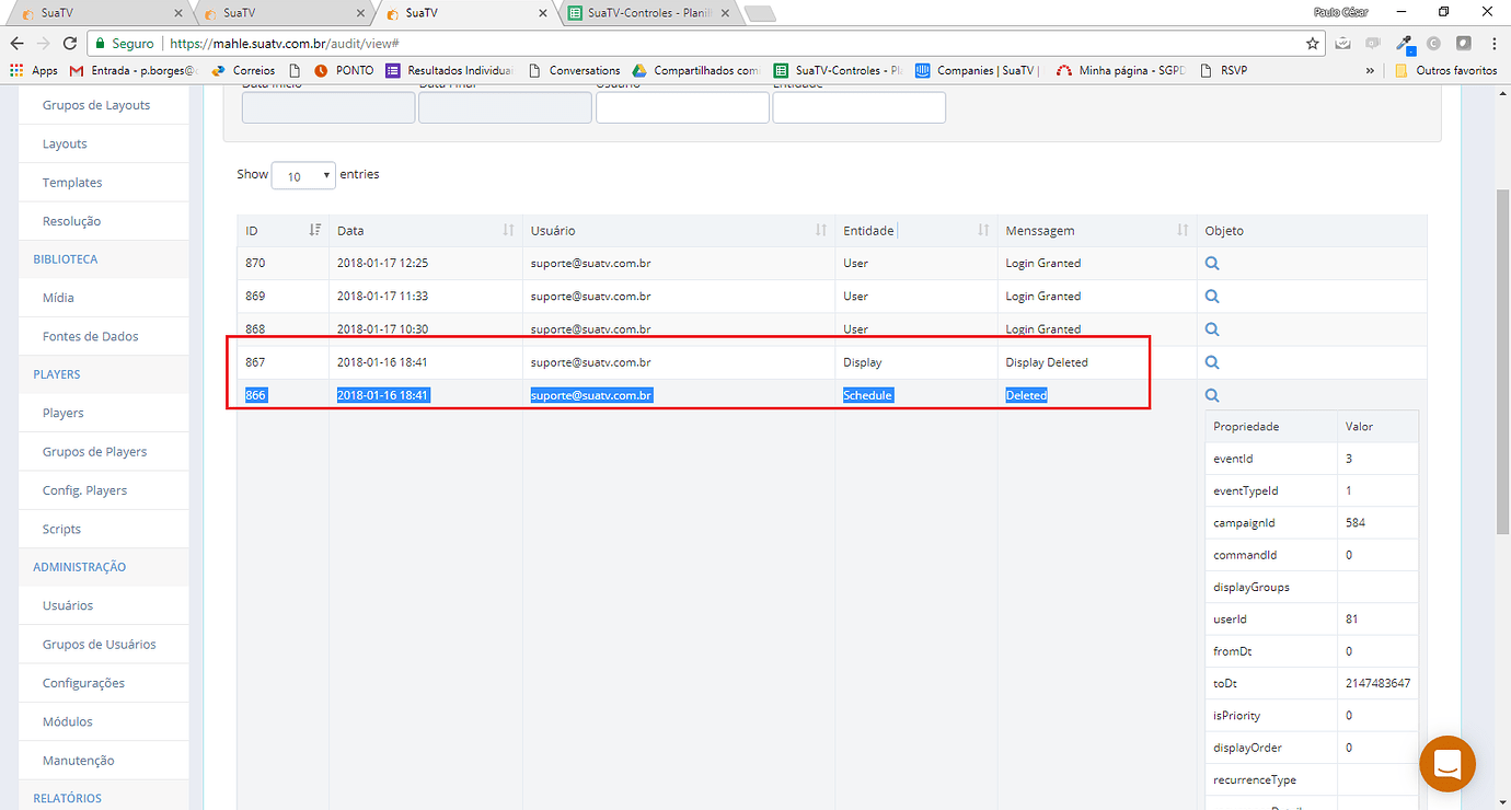 Deleting player is erasing the scheduling of other players. - Get Help ...