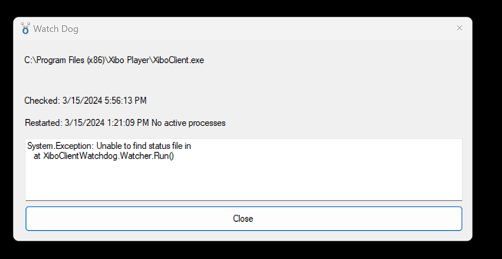 Xibo Player Error Windows 11 - Player Freeze - Xibo Player for Windows - Xibo Community