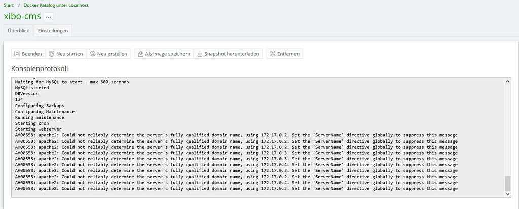 Docker Questions - Get Help - Xibo Community
