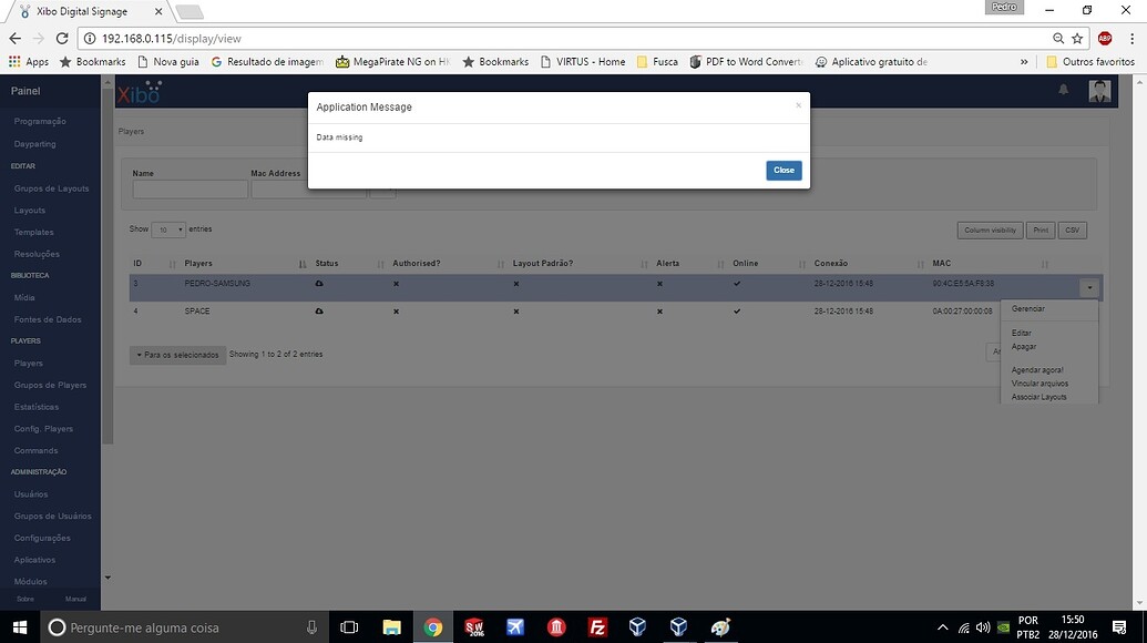 1.8.0 RC2 Player dont edit - Developer Experience - Xibo Community