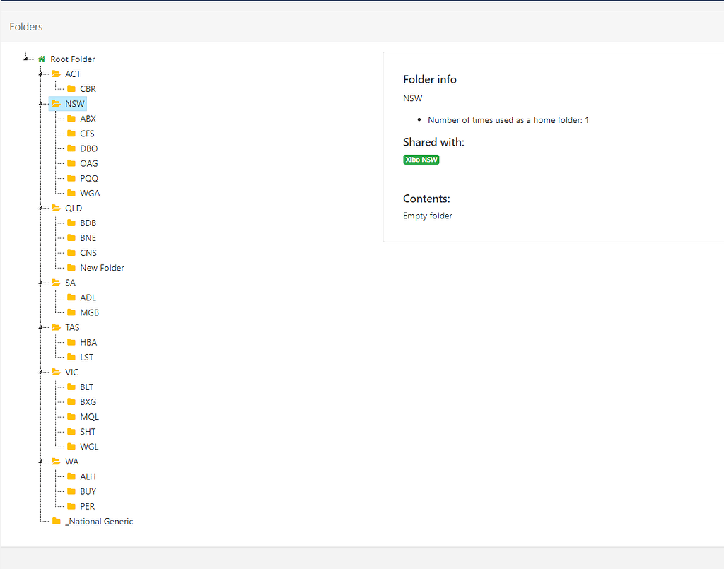 Folder Sharing - Subfolder User Permissions - CMS Features and Functionality - Xibo Community