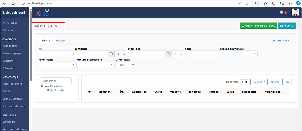 Layout created in Xibo V4 are not visible in layout list - CMS Features and Functionality - Xibo ...