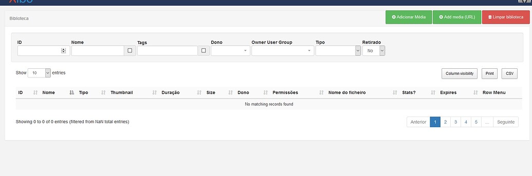 Media library content shows empty - CMS Features and Functionality - Xibo Community