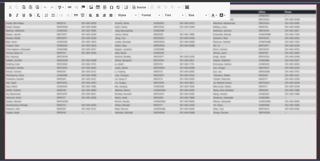 Toolbar in Visual HTML Editor - CMS Features and Functionality - Xibo ...