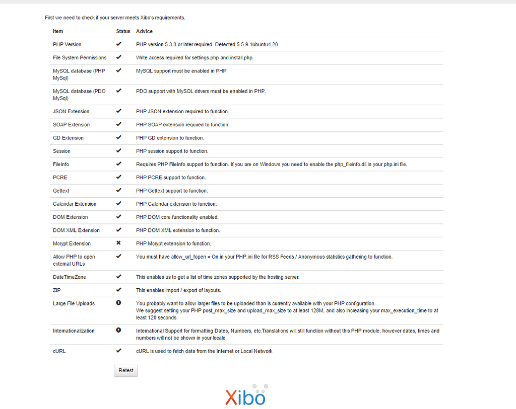 Mcrypt Extension Unactive Get Help Xibo Community