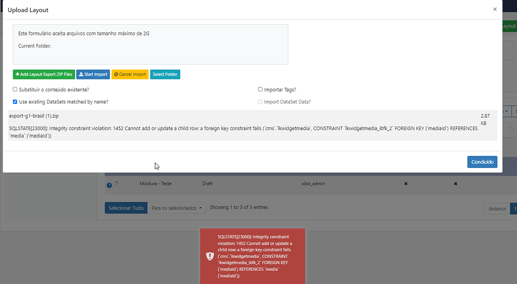3.1.0-alpha - Importing Layout Failed - CMS Features and Functionality - Xibo Community