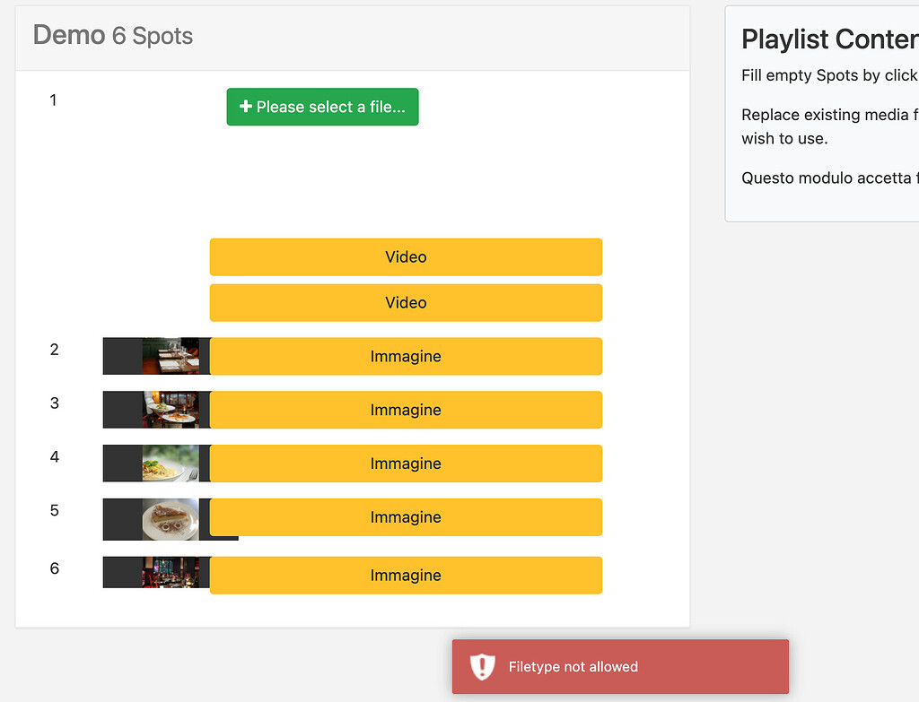 Filetype Not Allowed On Playlist Dashboard When Replacing Files Cms Features And Functionality