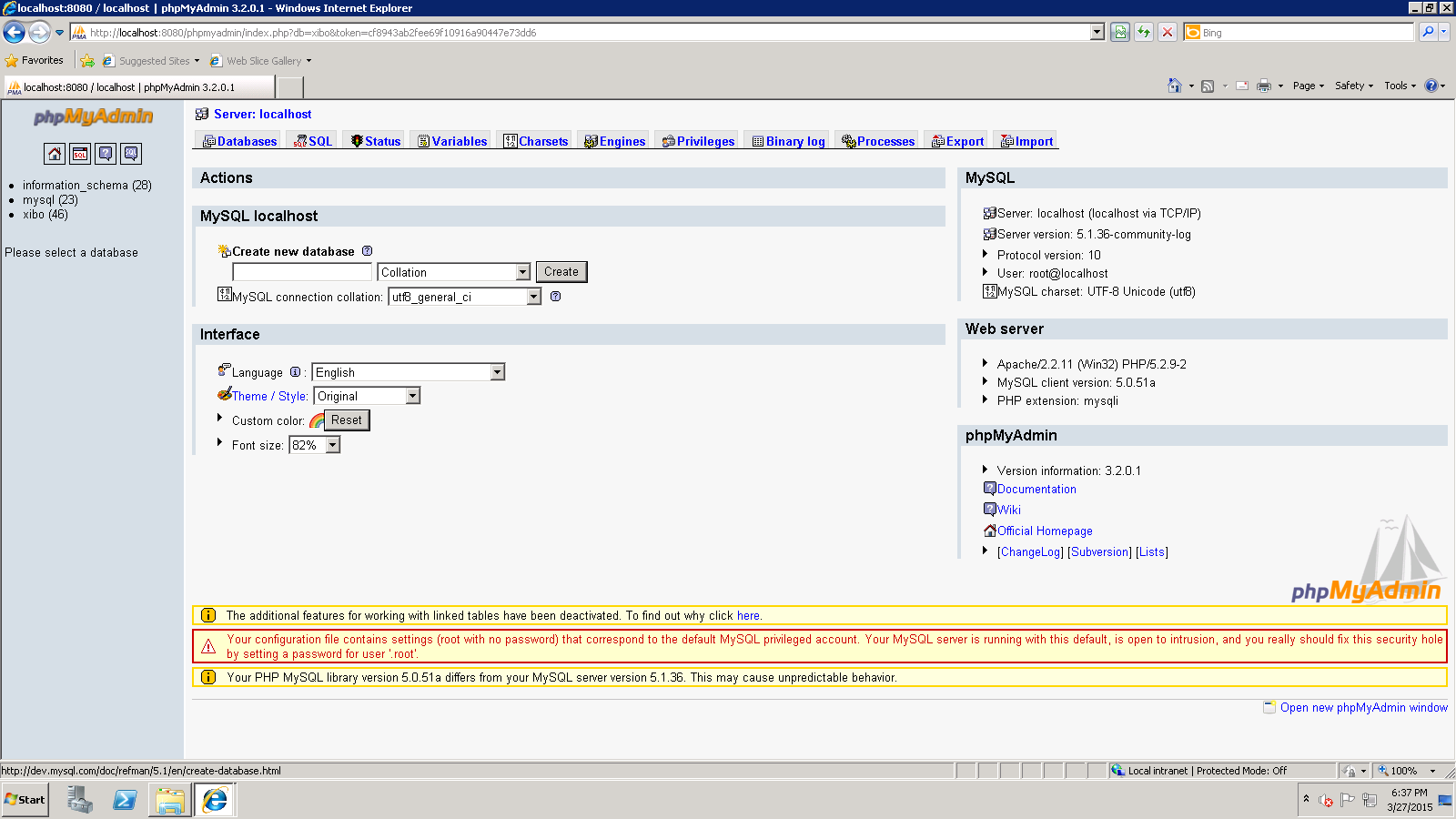 Xibo Has A Database Connection Problem Had Check Out Old Solution 0754