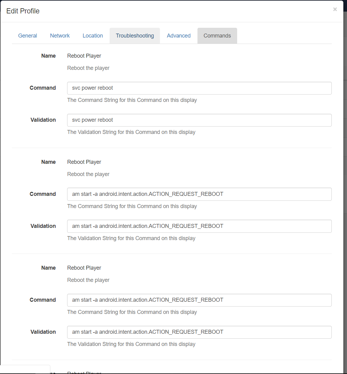 Issue with Commands and Display Settings - Get Help - Xibo Community
